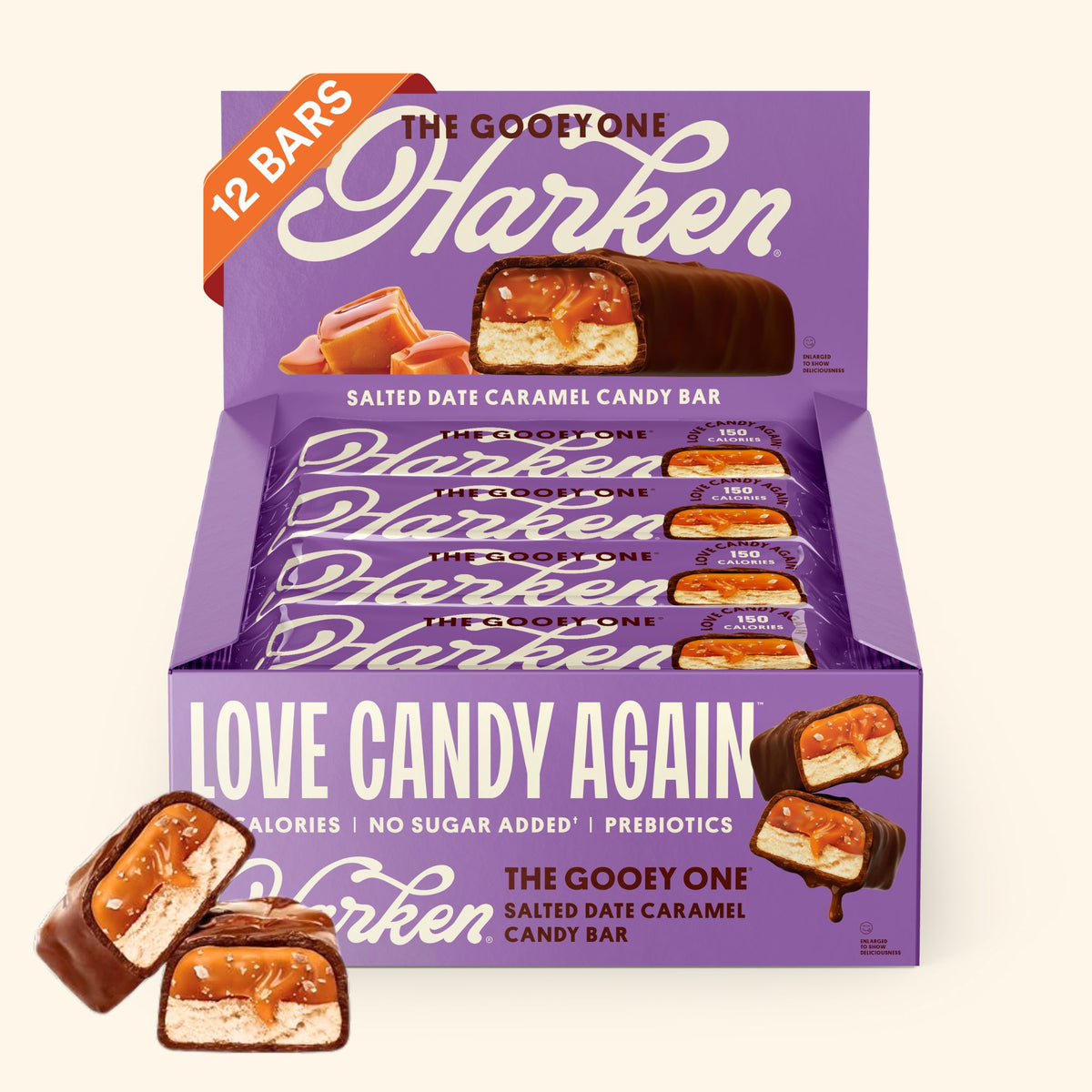 THE GOOEY ONE: Salted Date Caramel & Oat Chocolate Candy Bar (12 Count ...